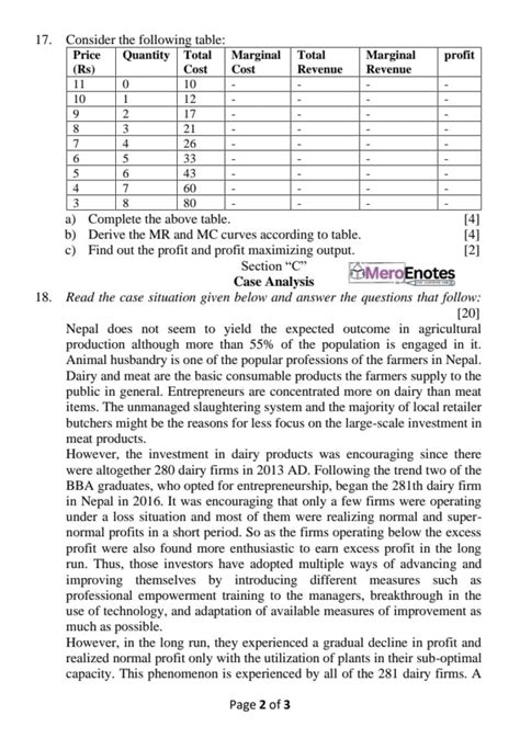 Bba Bba Bi Bba It Pu Business Mathematics Ii Question Paper 2nd Sem Mero Enotes