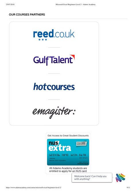 Microsoft Excel Beginners Level 2 Adams Academy Pdf