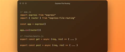 Simple File Based Routing For Express Dev Community