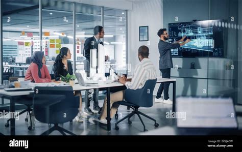 modern multi ethnic architectural agency office meeting group of