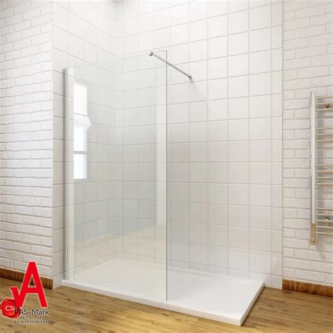 Frameless Fixed Panel Walk In Shower Screen Enclosure 80090010001100