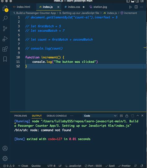Cant See Consolelog Output For Javascript In Vscode Rvscode