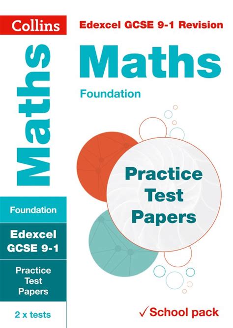 Edexcel Gcse 91 Maths Foundation Practice Test Papers Shrinkwrapped School Pack Bol
