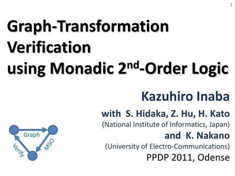 Ppt Graph Transformation Verification Using Monadic 2 Nd Order Logic