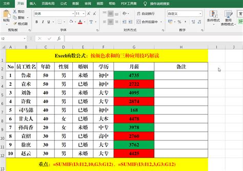 在excel工作表中,按单元格颜色求和,就用这三种方法,便捷高效 在excel工作表中,按单元格颜色求和,就用这三种方法,便捷高效