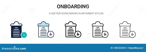 Onboarding Icon In Different Style Vector Illustration Two Colored And Black Onboarding Vector