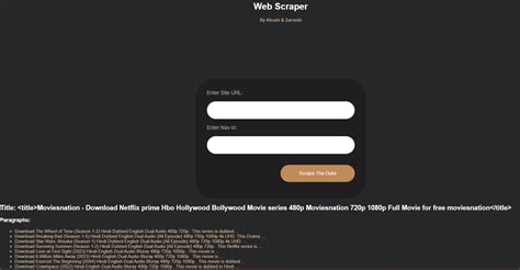 Github Khushikaran13579webscrapper