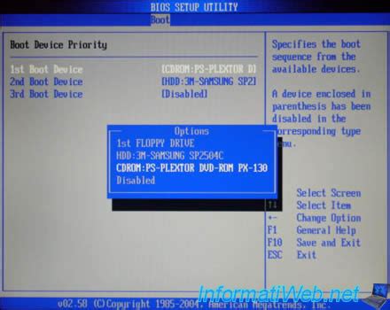 Change The BIOS Boot Priority Page BIOS Tutorials InformatiWeb