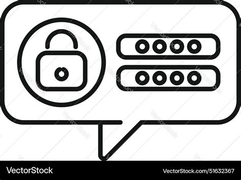 Speech Bubble Showing Password Being Protected Vector Image