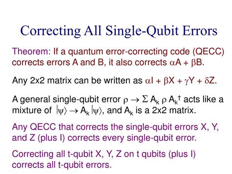 PPT Quantum Error Correction PowerPoint Presentation Free Download ID 183648