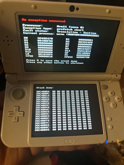 new 3ds saying an exception occurred r 3dspiracy