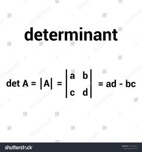 Determinant Matrix Definition Stock Vector Royalty Free 1914790762