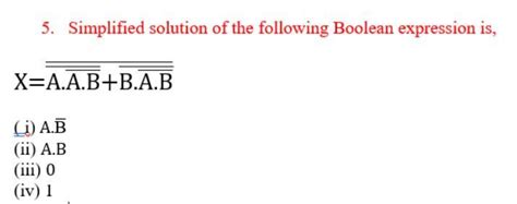 Solved Simplified Solution Of The Following Boolean Chegg Com