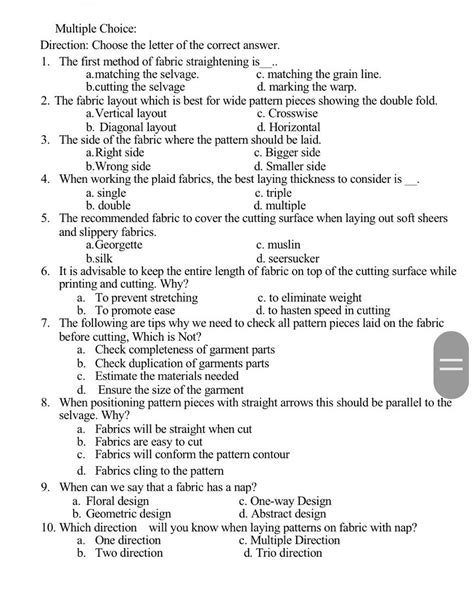 Multiple Choice Direction Choose The Letter StudyX