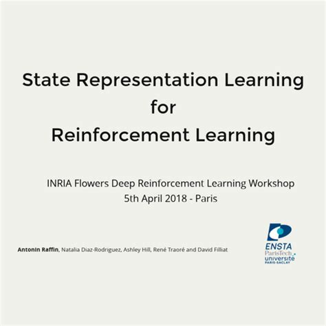 State Representation Learning For Reinforcement Learning