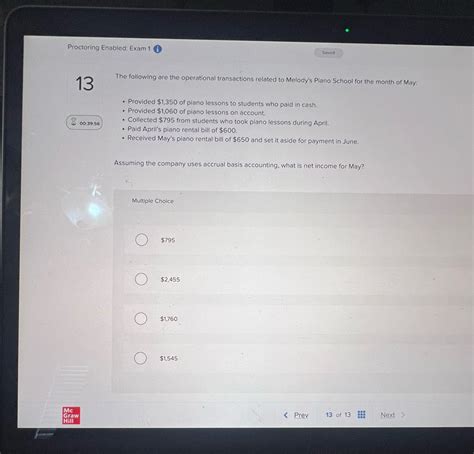 Solved Proctoring Enabled Exam 1 Saved 13 The Following Are The Operational Transactions