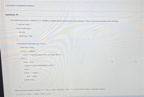 Solved Question Completion Status Question 15 The Following