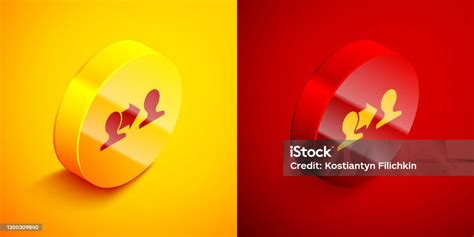 Isometric Project Team Base Icon Isolated On Orange And Red Background Business Analysis And