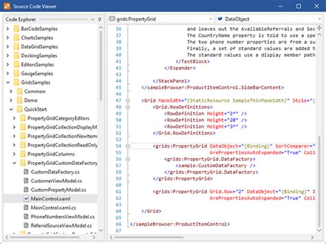 WPF Samples Application Source Code Viewer The Actipro Blog