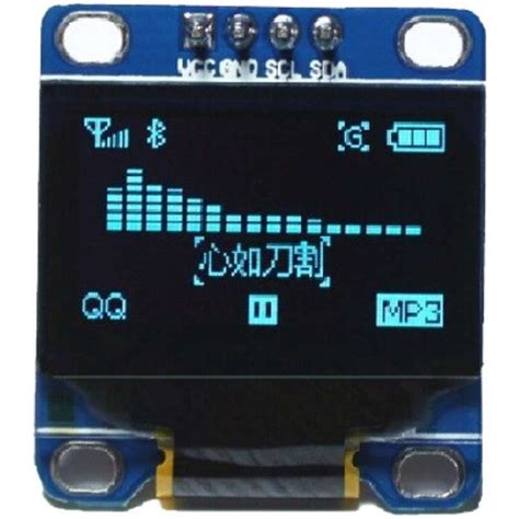 display oled 0 96 lcd azul serial led gráfico 128x64 i2c tecnotronics
