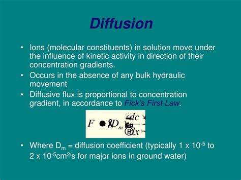 Ppt Contaminant Transport Equations Powerpoint Presentation Free