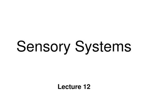 PPT Sensory Systems PowerPoint Presentation Free Download ID 587591