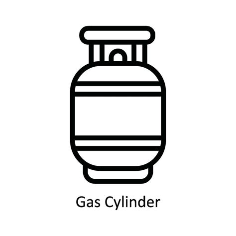 Gas Cylinder Vector Outline Icon Design Illustration Nature And Ecology Symbol On White