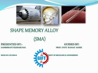 Shape Memory Alloy Ppt PPTX