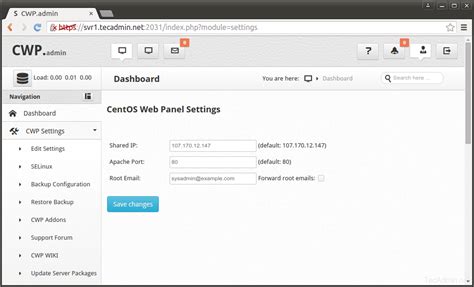 How To Install Centos Web Panel On Centosrhel 76 Tecadmin