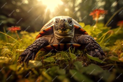 Free Photo Cute Tortoise In Forest