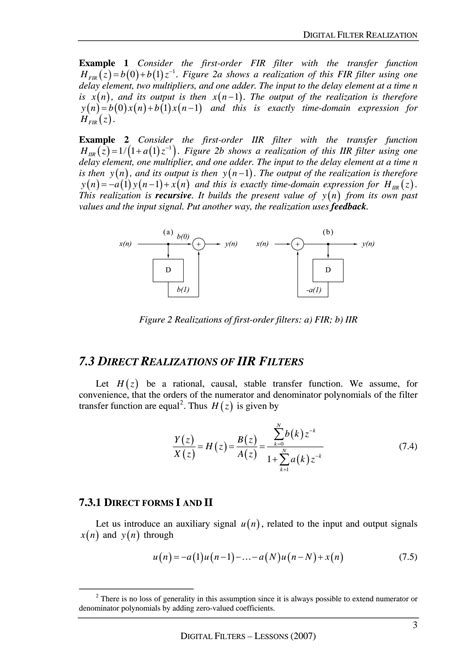 SOLUTION Digital Filter Realization Studypool