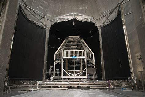 The Heat Flux System Stands Ready In The Space Environments Complex Thermal Vacuum Chamber Ahead