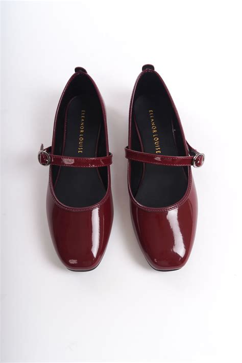 Cherry Red Mary Janes Burgundy Mary Jane Shoes Cherry Red Patent