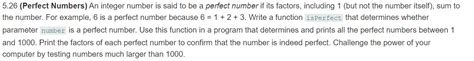 solved 5 26 perfect numbers an integer number is said to