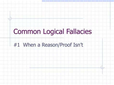 PPT Common Logical Fallacies PowerPoint Presentation Free Download ID