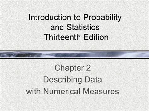 Ppt Introduction To Probability And Statistics Thirteenth Edition