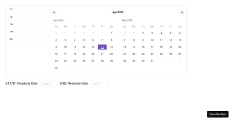 React React Date Range Sandbox Codesandbox
