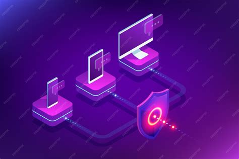 Premium Vector Isometric Protection Network Security And Safe Your Data Concept Web Page