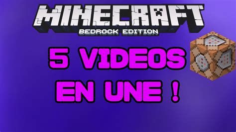 Videos En Seule FR Command Block Minecraft Bedrock Edition YouTube