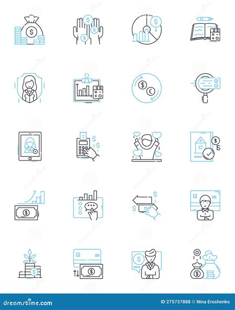 Social Nerking And Communication Linear Icons Set Nerking Online