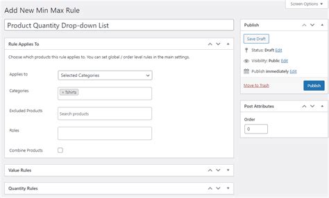 how to show woocommerce product quantities in a dropdown list