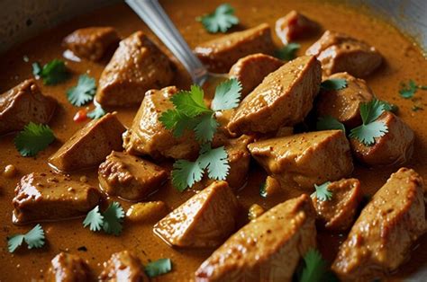 Flavorful Indian Chicken Curry Dish Premium Ai Generated Image