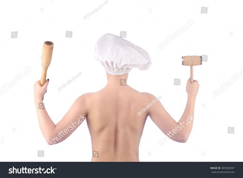Naked Restaurant Chef Rolling Pin Menu Stock Photo Shutterstock