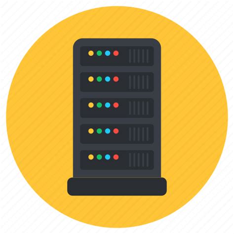 Datacenter Dataserver Database Data Storage Server Room Icon