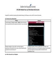 CYB Module Four Lab Worksheet Docx CYB Module Four Lab Worksheet Kyle Swartz Complete