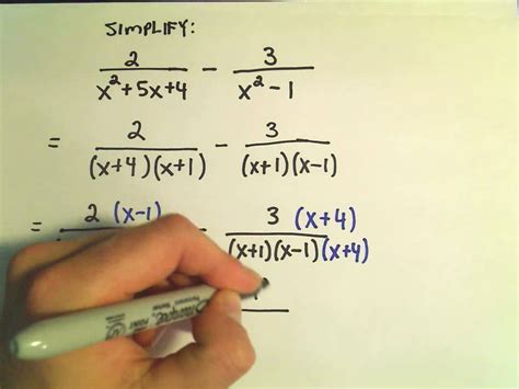 Rational Expressions Adding And Subtracting Ex 2 Youtube