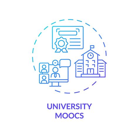 2d Gradient Icon University Moocs Concept Simple Isolated Vector Mooc