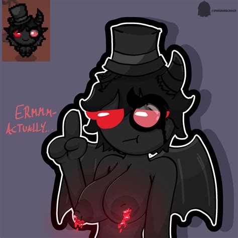 Rule 34 Azazel The Binding Of Isaac Big Breasts Black Body Black Hair Demon Girl Dialogue