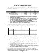 Maximizing Productivity Calculations Analysis For Companies Course Hero