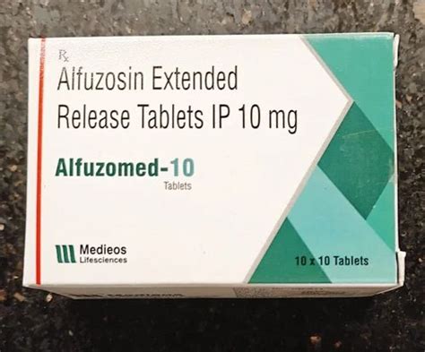 Alfuzomed 10 Alfuzosin Extended Release Tablets At ₹ 450 Box Mumbai Id 2855811014430